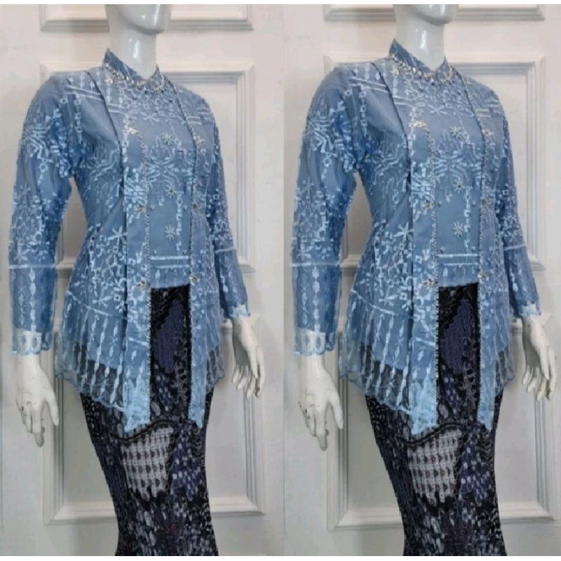 Jual kebaya kutu Baru tille//kebaya kerah Shanghai//Kebaya modern//atasan kebaya//seragam pesta ...