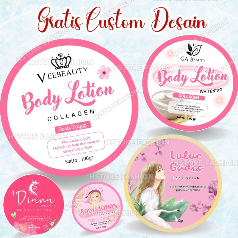 Jual Stiker Label HB Sticker Lotion Stiker Lulur Kecantikan Gratis ...