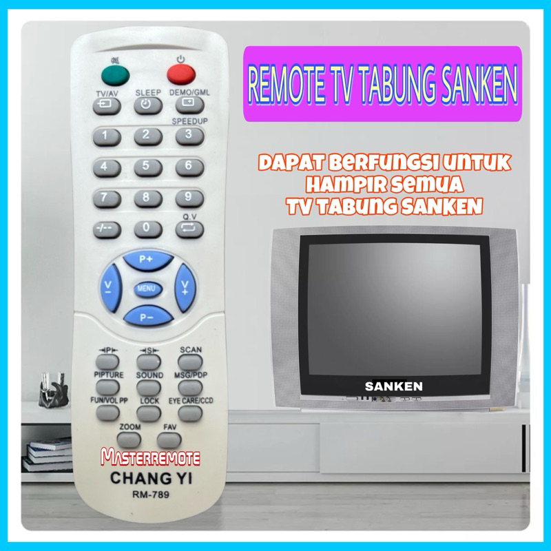 Jual REMOT REMOTE TV SANKEN TV TABUNG MULTI / UNIVERSAL CY789 | Shopee Indonesia