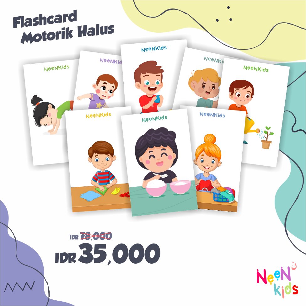 Jual Neenkids Flashcard Stimulasi Melatih Motorik Halus Motorik Kasar ...