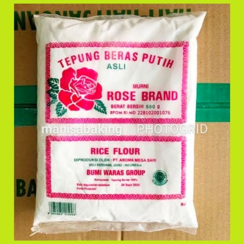 Jual TEPUNG BERAS PUTIH ROSE BRAND 500 GRAM RICE FLOUR | Shopee Indonesia