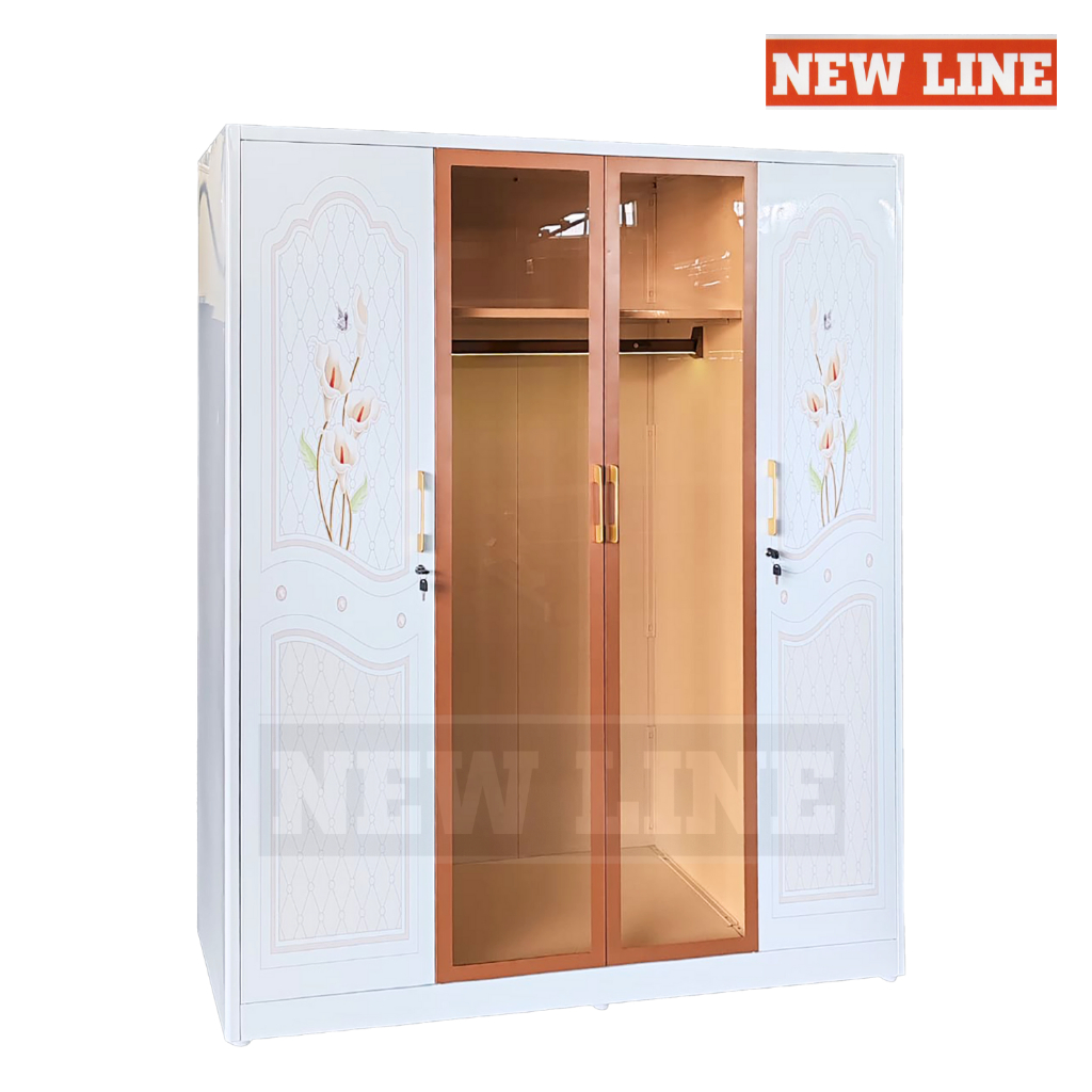 Jual Newline - JP 4M 268 LED - Lemari Pakaian Besi LED 4 Pintu / Lemari ...