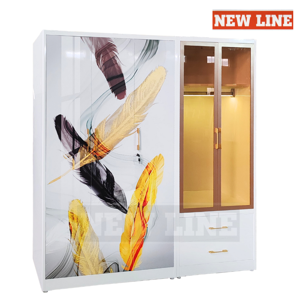 Jual Newline - JP FD5 136 LED - Lemari Pakaian Besi LED 5 Pintu ...