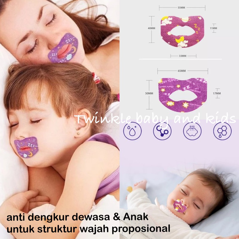 Jual Plester Penutup Mulut DEWASA & ANAK Anti Dengkur / Stiker Bibir ...