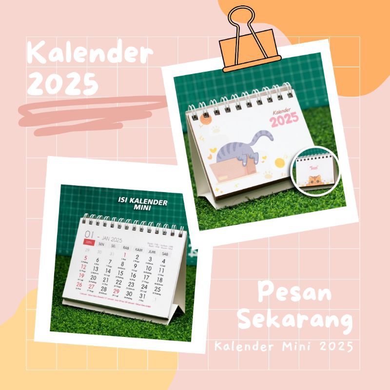 Jual 2025 Kalender Mini | Kalender Meja | Kalender Kecil | Shopee Indonesia