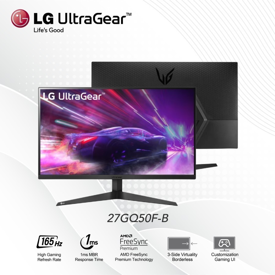 Jual Monitor LED LG 27inch UltraGear 27GQ50F-B 27" VA Gaming1ms 165Hz ...