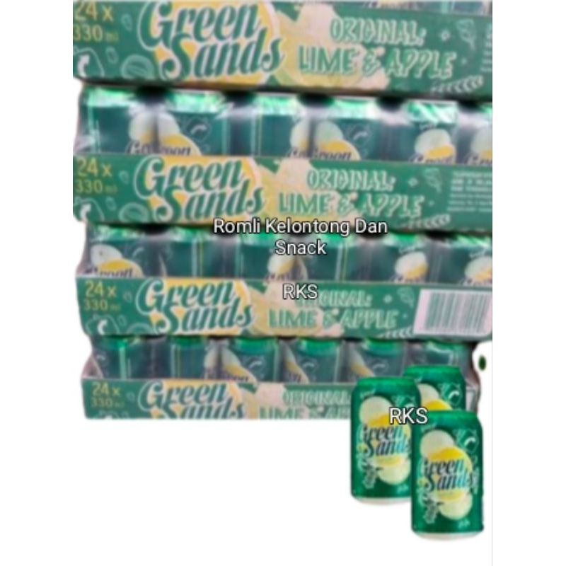 Jual GREEN SANDS ORIGINAL LIME & APPLE 330ML1Dus / Karton ( 24 KALENG ...