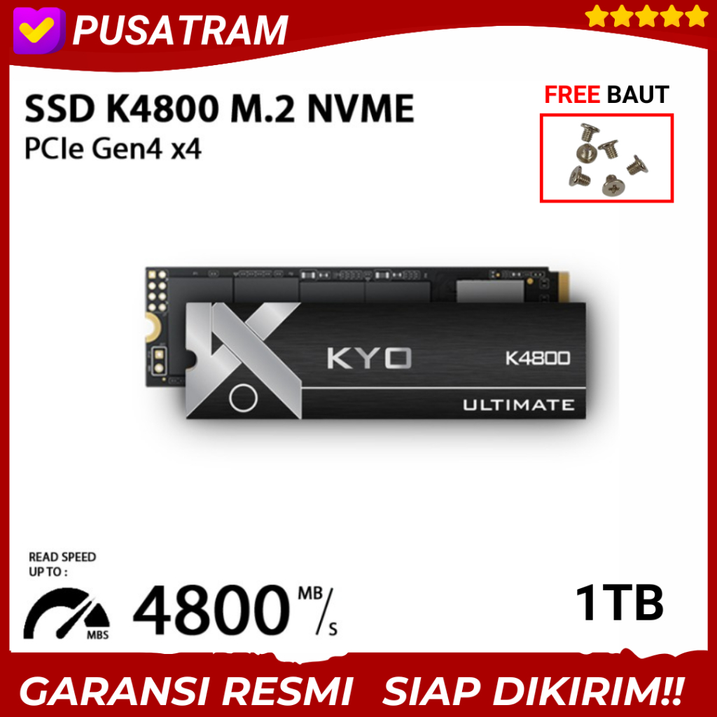 Jual KYO ULTIMATE K4800 PCIe 4.0 NVME SSD 1TB M.2 NVMe Gen 4 x4 Heatsink | Shopee Indonesia