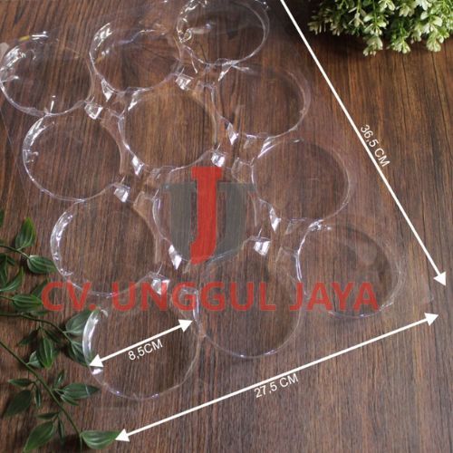 Jual (25 pcs) Alas Tatakan Mochi Fruit Mika Tray Donat Lubang 12 ukuran ...