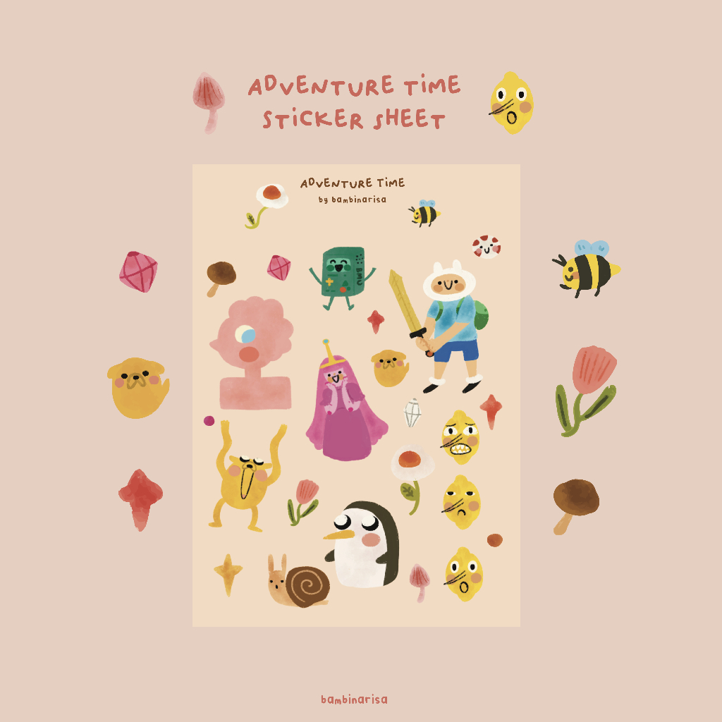 Jual Adventure Time Sticker Sheet | Shopee Indonesia