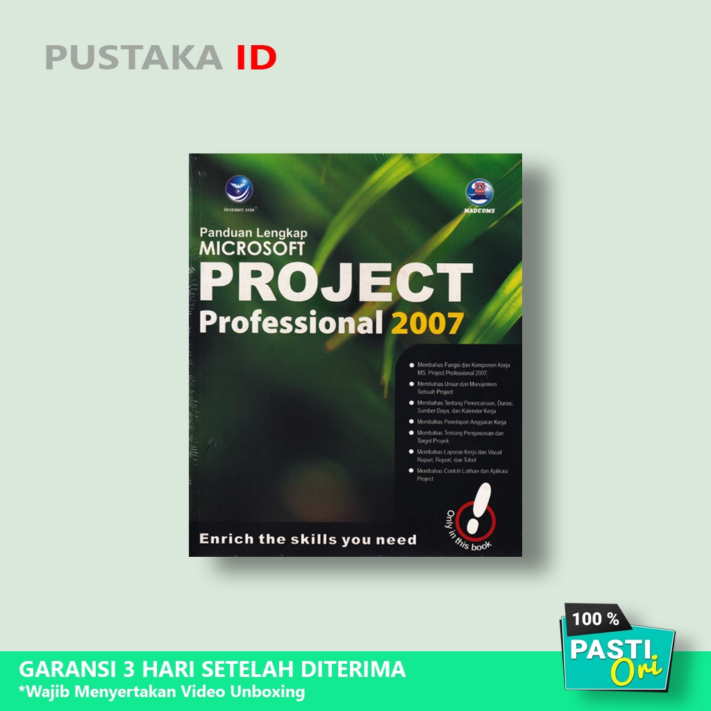 Jual Buku Panduan Lengkap Microsoft Project Professional 2007 ...