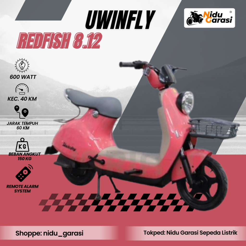 Jual SEPEDA LISTRIK UWINFLY REDFISH 8.12 | Shopee Indonesia