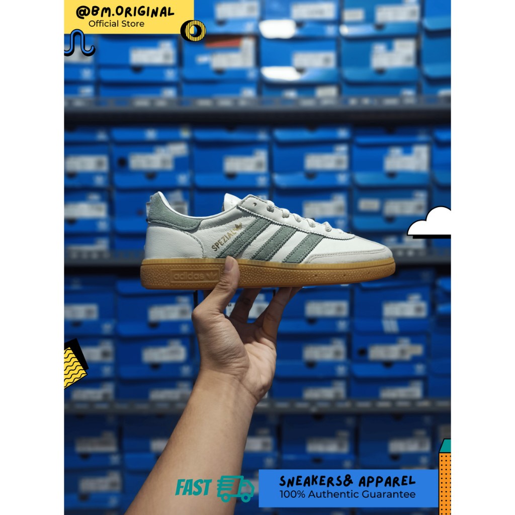 Jual Adidas Spezial Handball Off White Silver Green Gum IF9730 | Shopee ...
