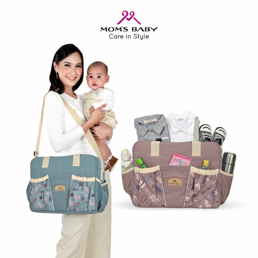 Jual Mom's Baby Tas Bayi Besar Medium Kecil Woody Series | Shopee Indonesia