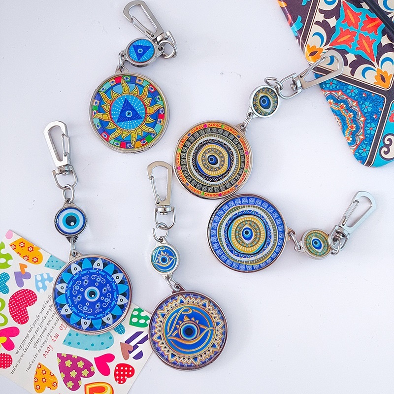 Jual Gantungan Kunci Bulat Model Kait Mata Evil Eye Turki Hadiah ...