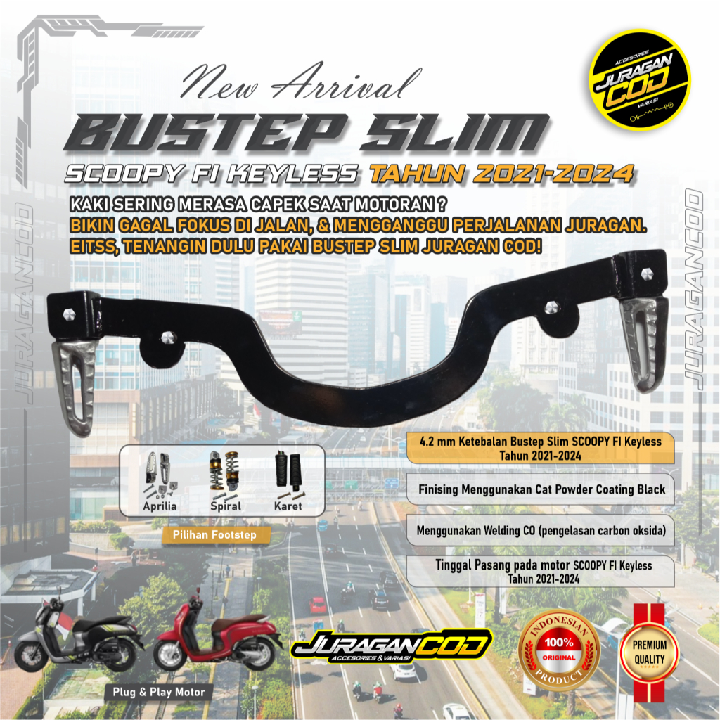 Jual Pijakan kaki Footstep Motor Honda Scoopy new prestige keyless 2021 ...