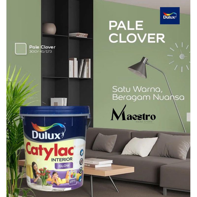 Jual Cat Tembok interior DULUX CATYLAC GLOW hijau sage/ sage green ...