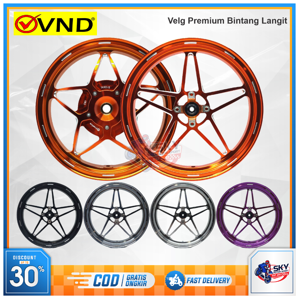 Jual Velg Bintang Langit PREMIUM Vario 110 125 150 Beat Scoopy Spacy Genio Original | Shopee ...