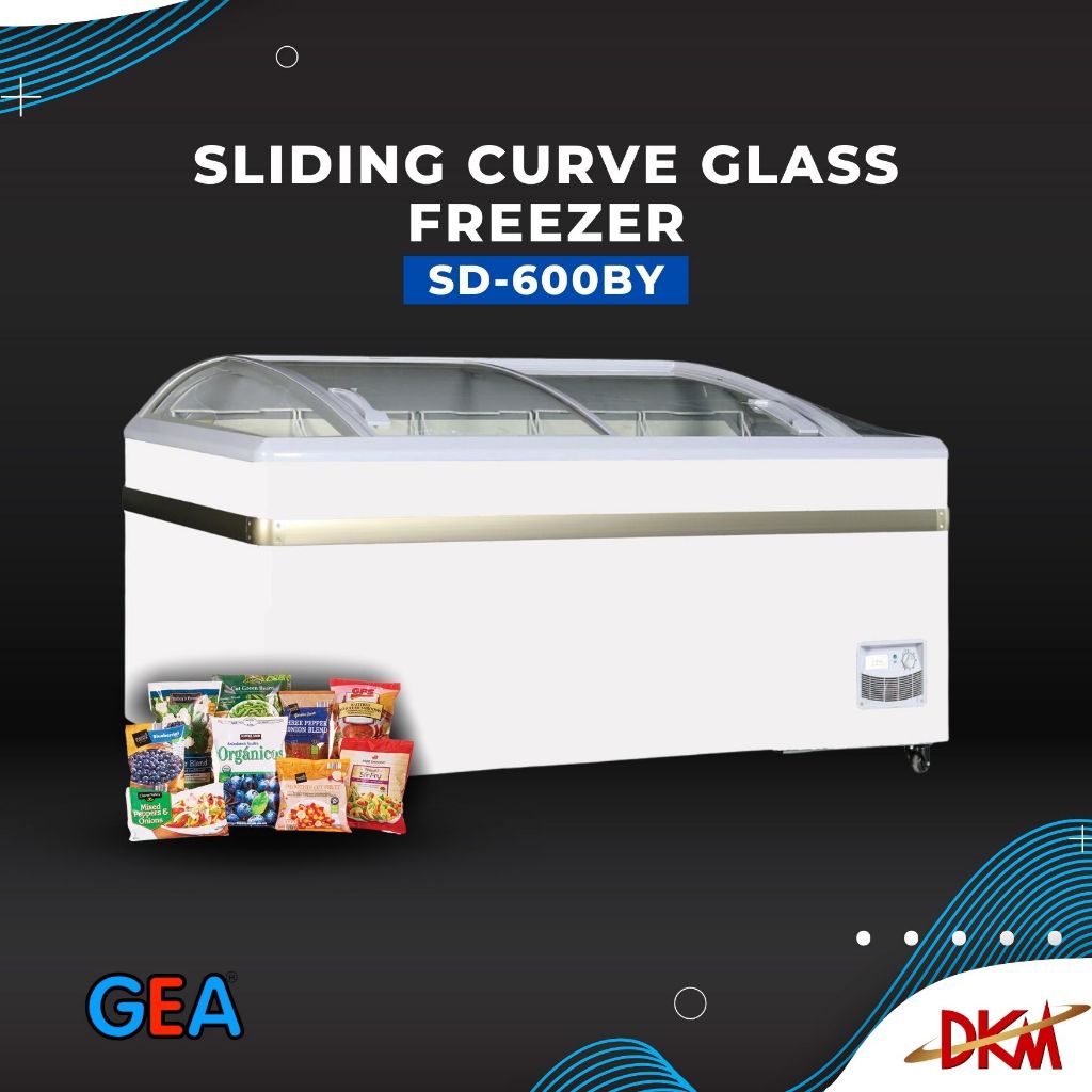 Jual Sliding Curve Glass Freezer SD-600BY | Shopee Indonesia