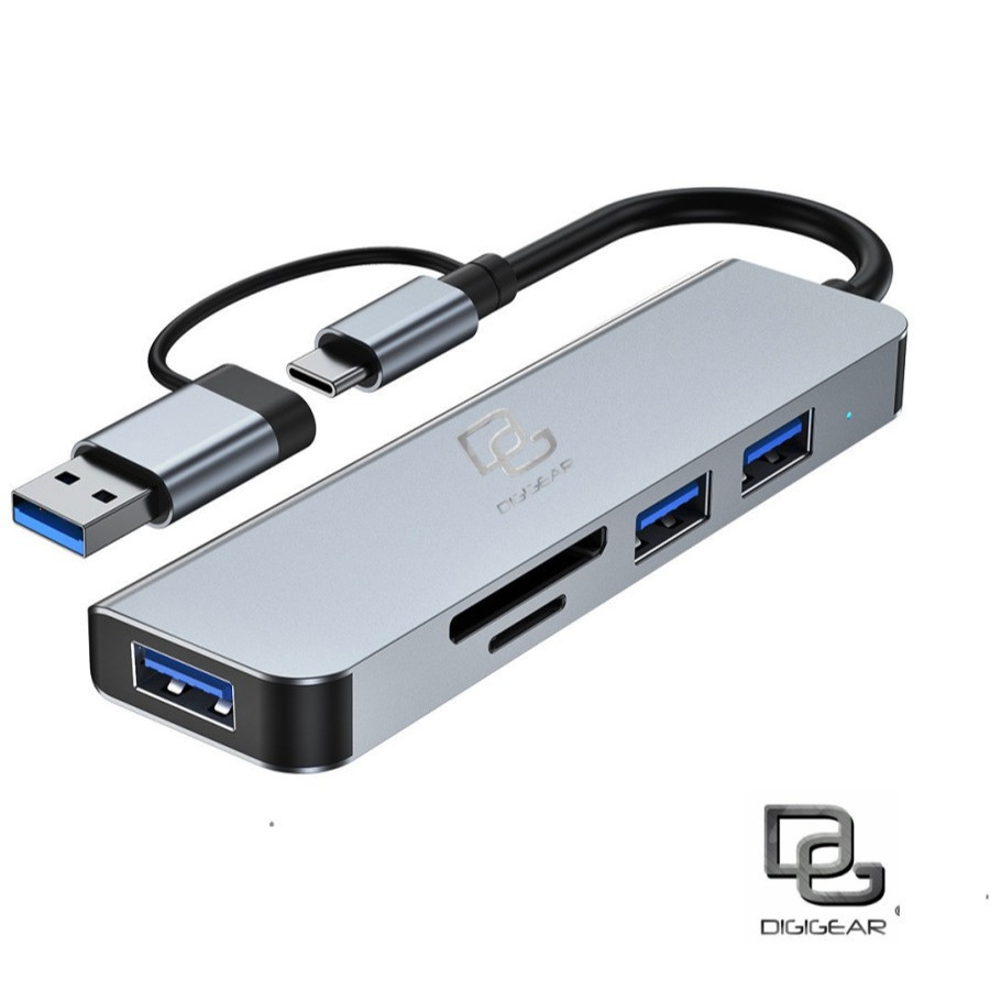 Jual USB type C 3.0 hub 3 port card reader COMBO DIGIGEAR | Shopee ...