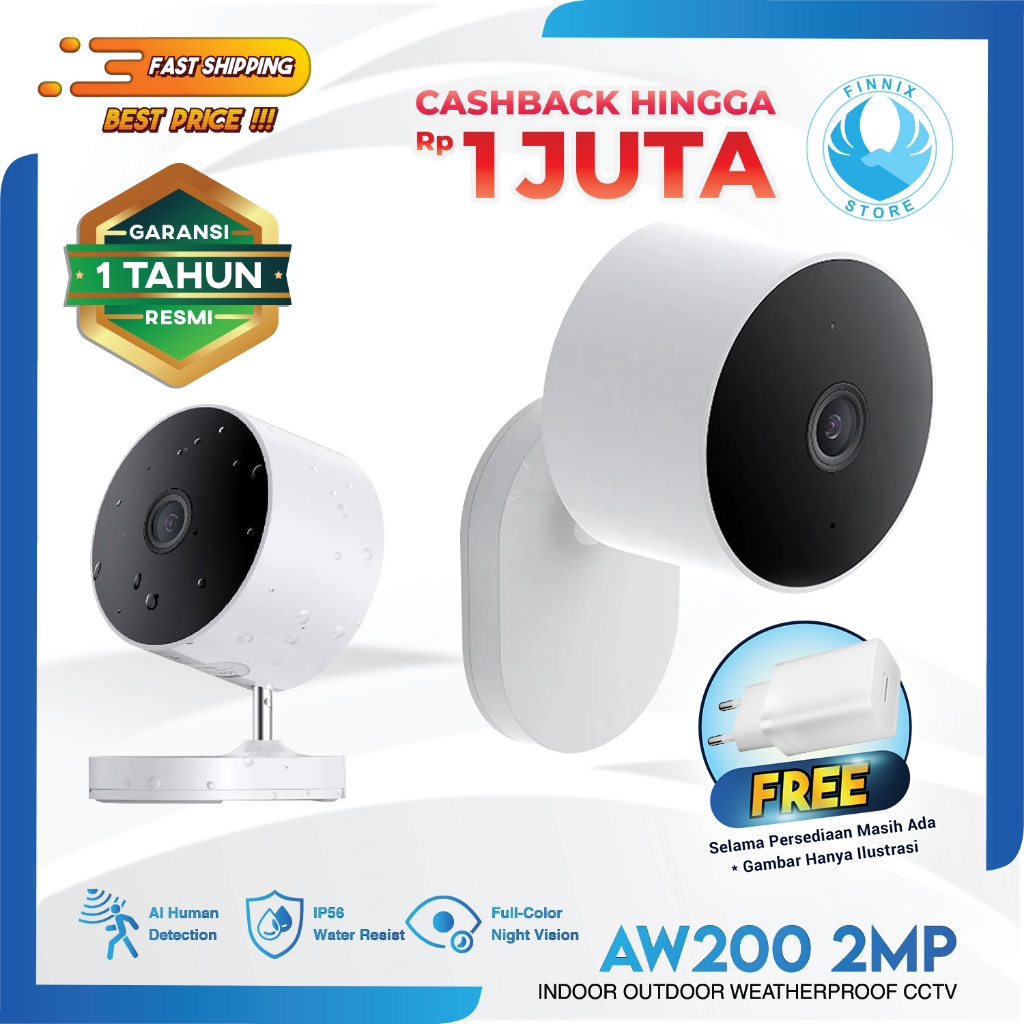 Jual Xiaomi Mi AW200 1080P Smart IP Camera CCTV Outdoor Colour Night ...