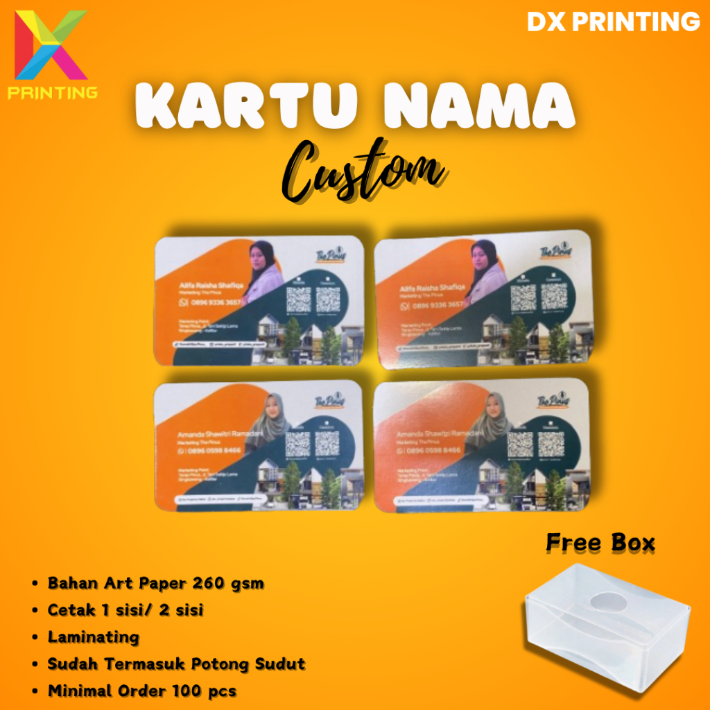 Jual KARTU NAMA CUSTOM/CETAK KARTU NAMA MURAH/KARTU NAMA POTONG SUDUT ...