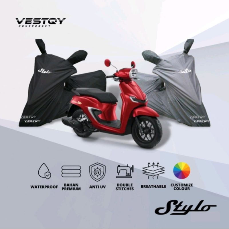 Jual Sarung Motor Logo STYLO Cover Motor STYLO Waterproof Premium ...