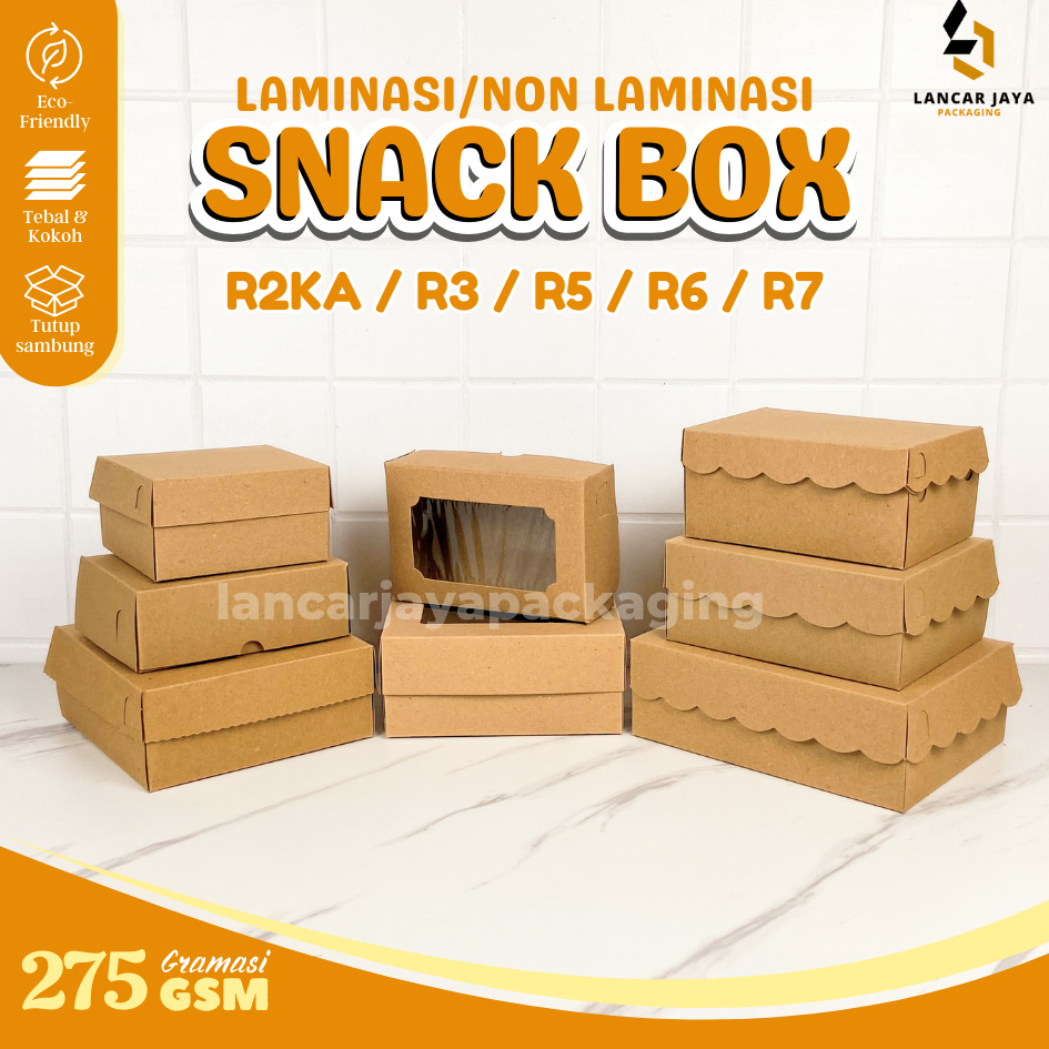 Jual Box Snack Kotak Kue Jajan Roti Dus Kemasan Makanan R2 R3 R5 R6 R7 ...