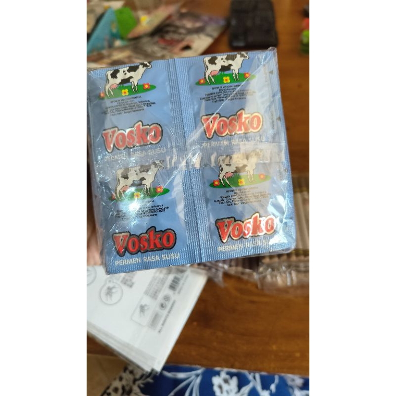 Jual (10 lembar) permen jadul Vosko (1 lembar isi 4 permen) | Shopee ...