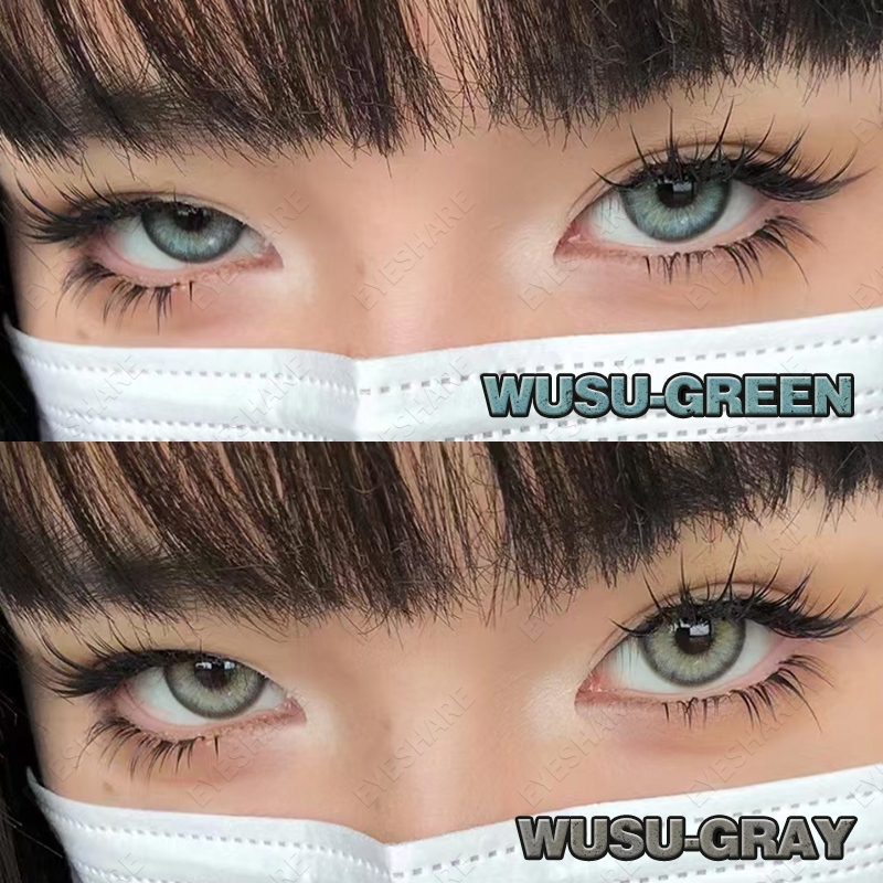 Jual (COD) Softlens Colored Contact Lenses WUSU Coloured soflens Warna ...
