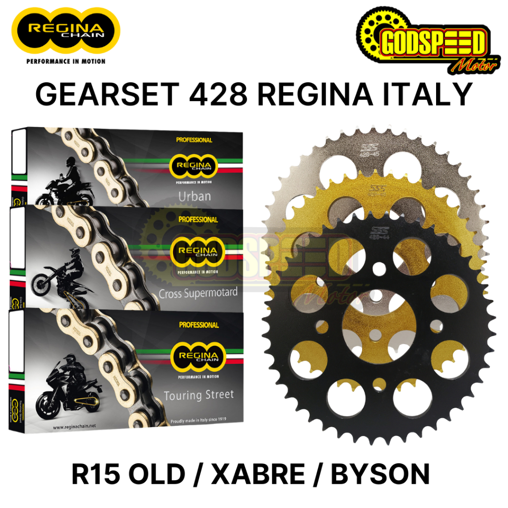 Jual GEARSET / GIRSET SSS 428 STEEL / STEEL GOLD / STEEL BLACK R15 OLD ...