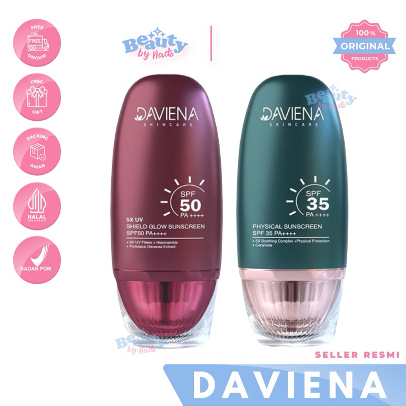 Jual BEAUTYBY.NADS | DAVIENA SUNSCREEN 5X UV SHIELD GLOW SUN SCREEN ...