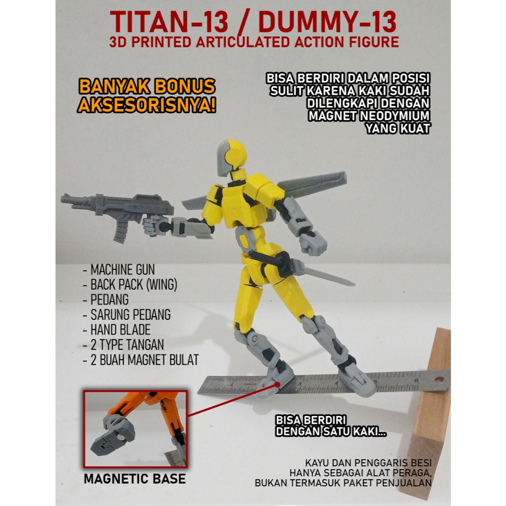 Jual Articulated 3D Printed Statue - Action Figure Manekin 3D - Movable ...