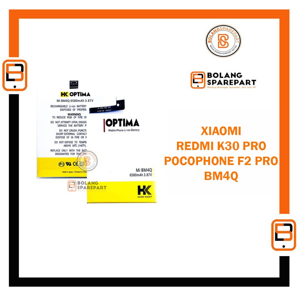 Jual BATERAI BATRE XIAOMI REDMI K30 PRO / POCO F2 PRO BM4Q HK OPTIMA ...