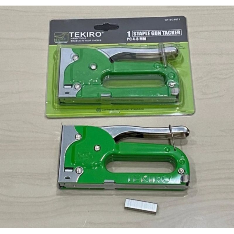 Jual staple gun tacker TEKIRO hekter tembak merk tekiro | Shopee Indonesia
