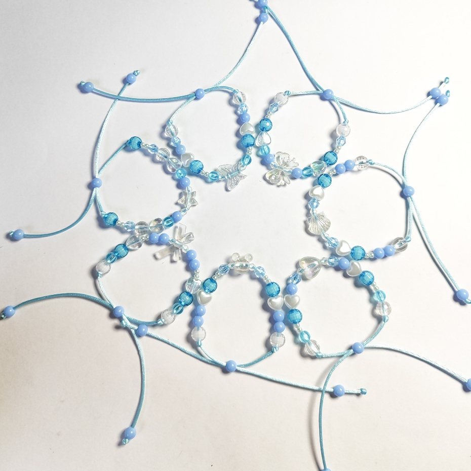 Jual Gelang Manik Aesthetic Tali Biru | Shopee Indonesia