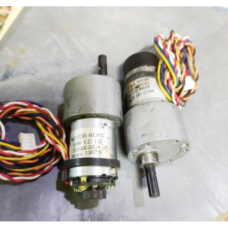 Jual DC Motor gearbox Geared Encoder 12VDC- 39rpm , harga 2pcs gearbox ...