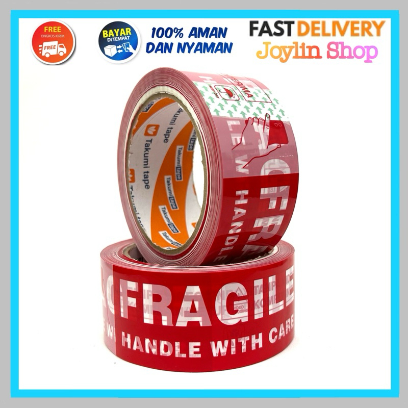 Jual Lakban Fragile Unboxing 45mm x 100 Yard 2 inch | Shopee Indonesia
