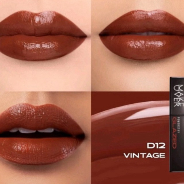 Jual NEW make over lipcream powerstay glazed lock lip pigment | D11 ...