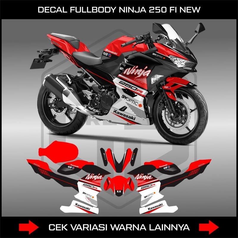 Jual Decal Ninja 250 Fi New Custom / Stiker Full Body Motor Kawasaki ...