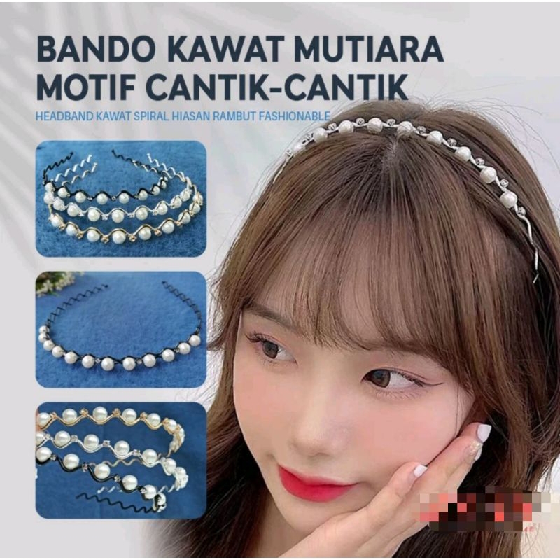 Jual Bando kawat gelombang besi lentur elastis zigzag mutiara hijab ...