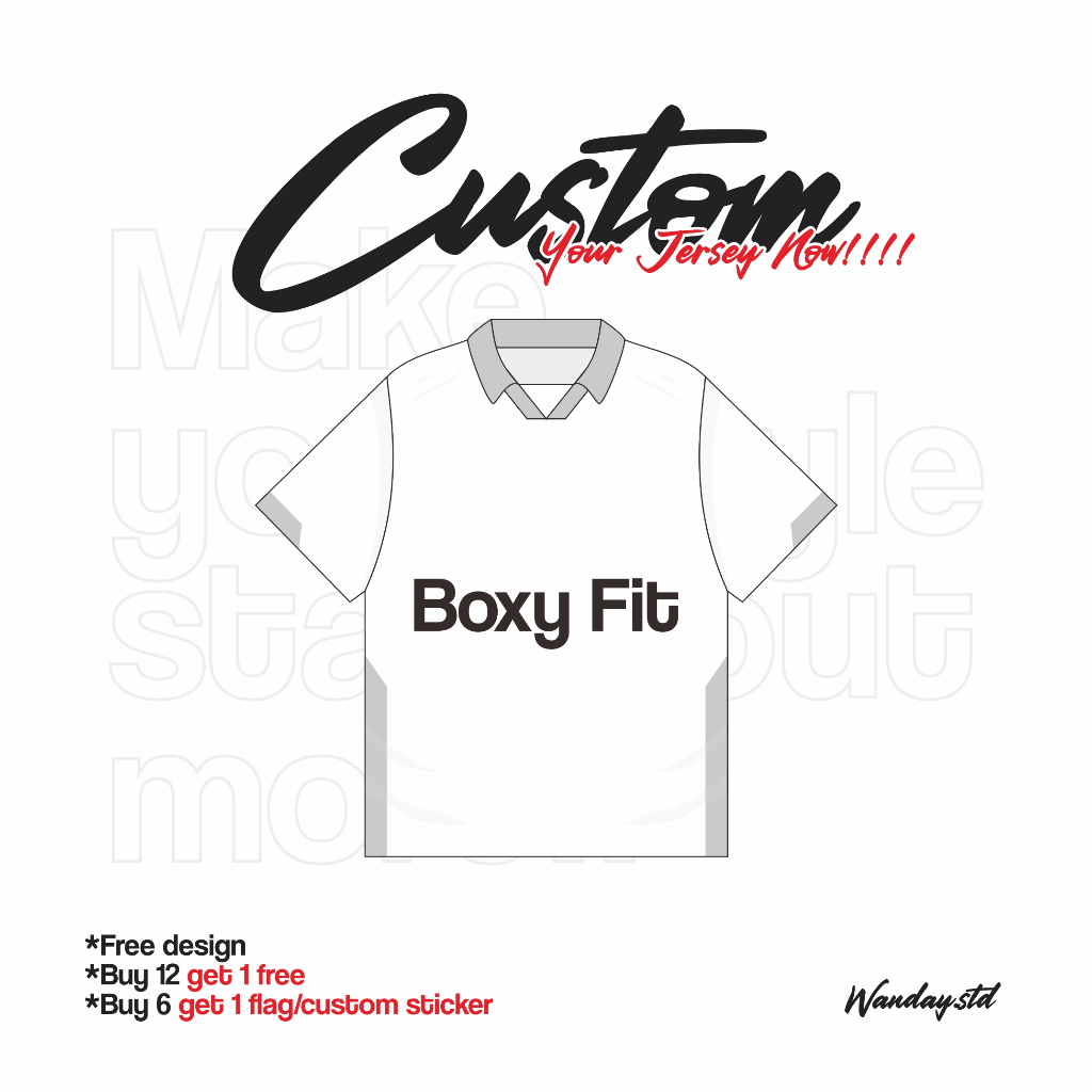 Jual CUSTOM JERSEY BOXY | BLOKECORE JERSEY CUSTOM | Shopee Indonesia