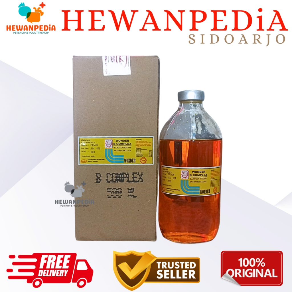 Jual VITAMIN B COMPLEX S 500 ml WONDER SUPER - Vitamin B Kompleks Hewan ...