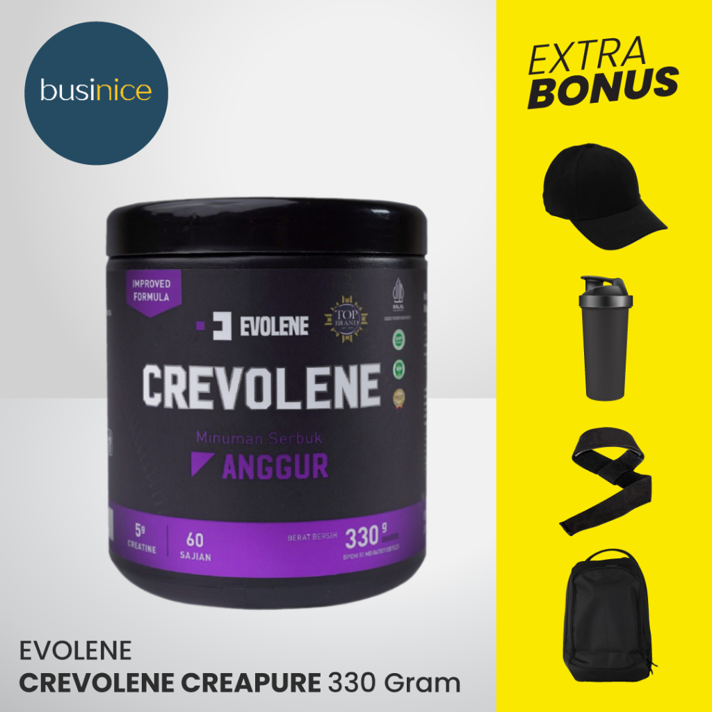 Jual Evolene Crevolene Creapure Creatine Monohydrate 330gr 60 Serving ...