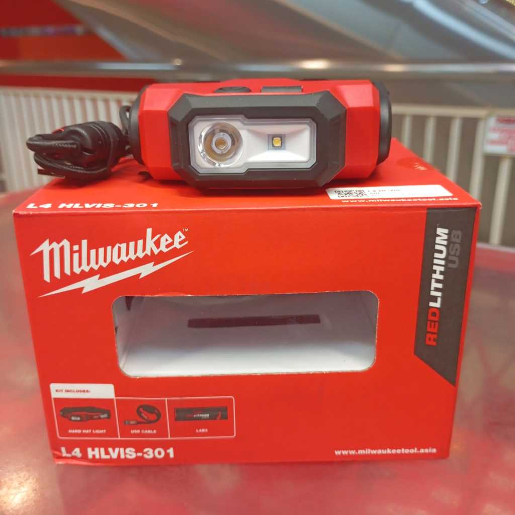 Jual Milwaukee Senter helm L4 LED Hi-Vis Head Lamp w/ 1pc L4B3 (4V 3.0 ...