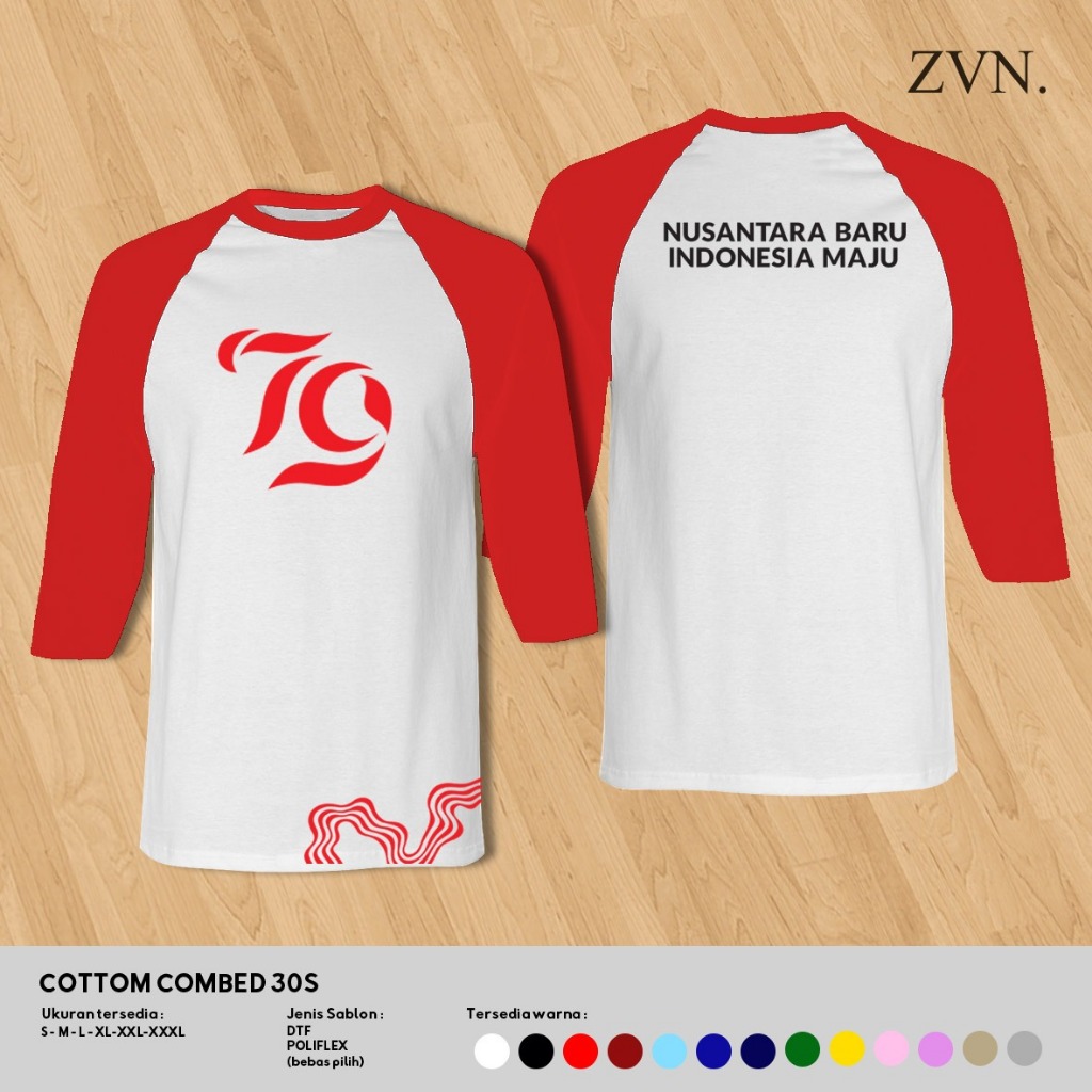 Jual CUSTOM KAOS KEREN LENGAN RAGLAN SABLON A4 LOGO NUSANTARA TERBARU ...