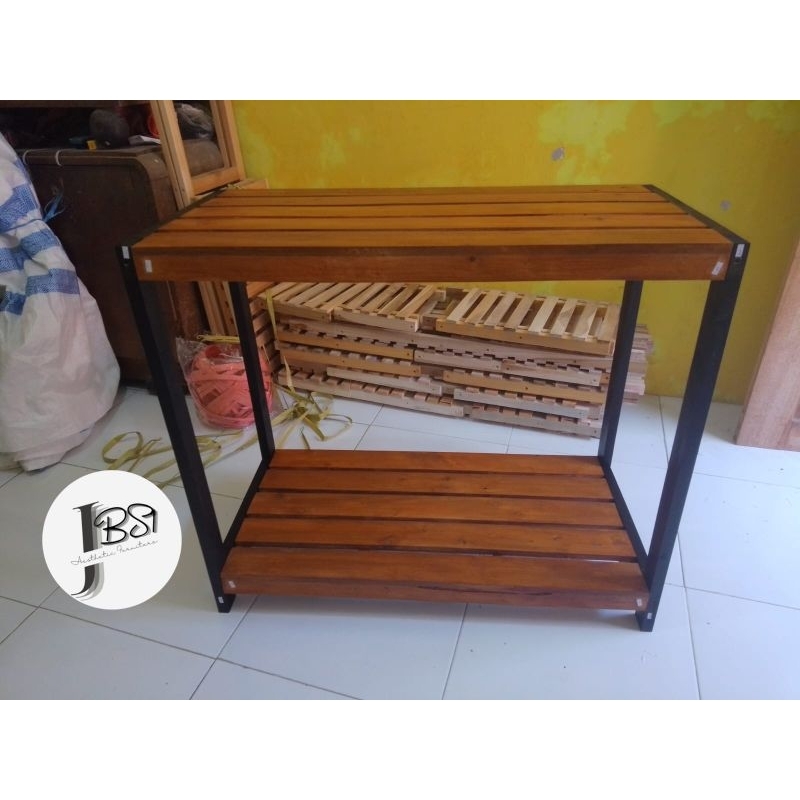Jual rak meja kayu kompor 2 tungku murah | Shopee Indonesia