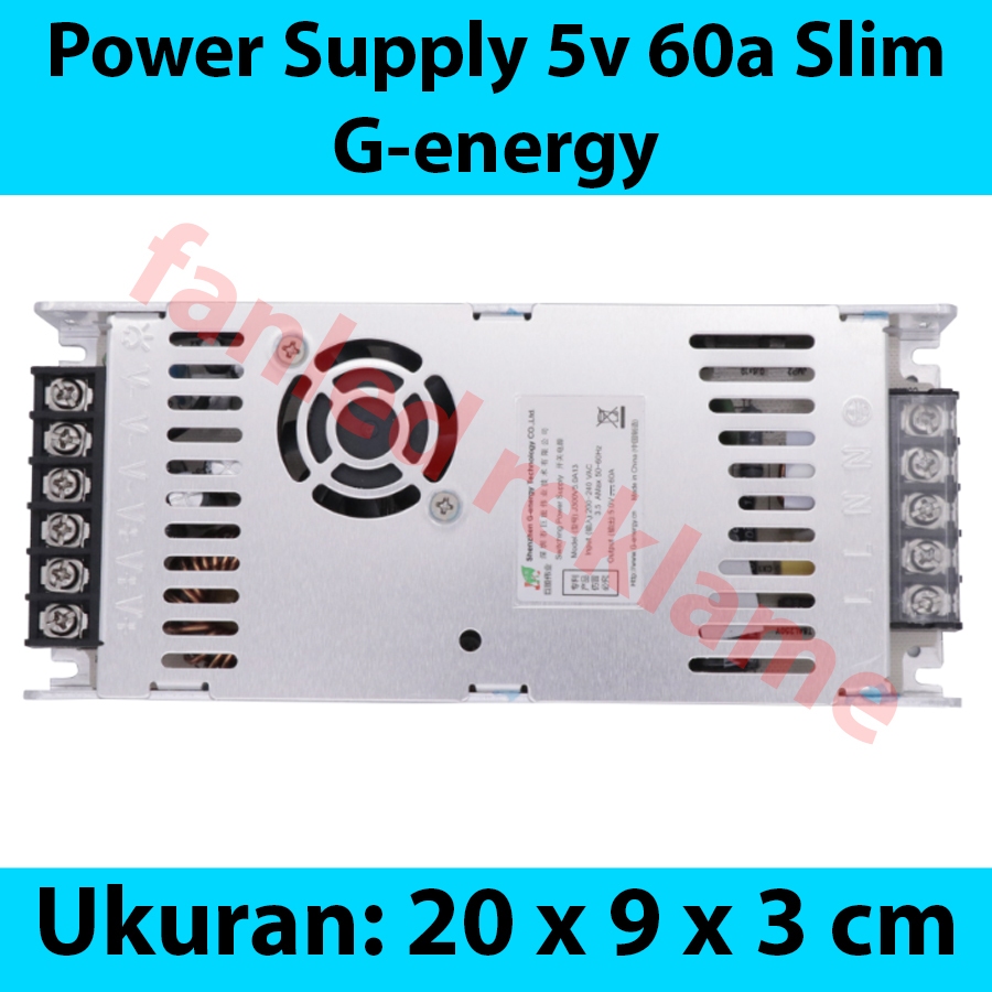 Jual Power Supply Switching 5v 60A Slim / Tipis G Energy | Shopee Indonesia