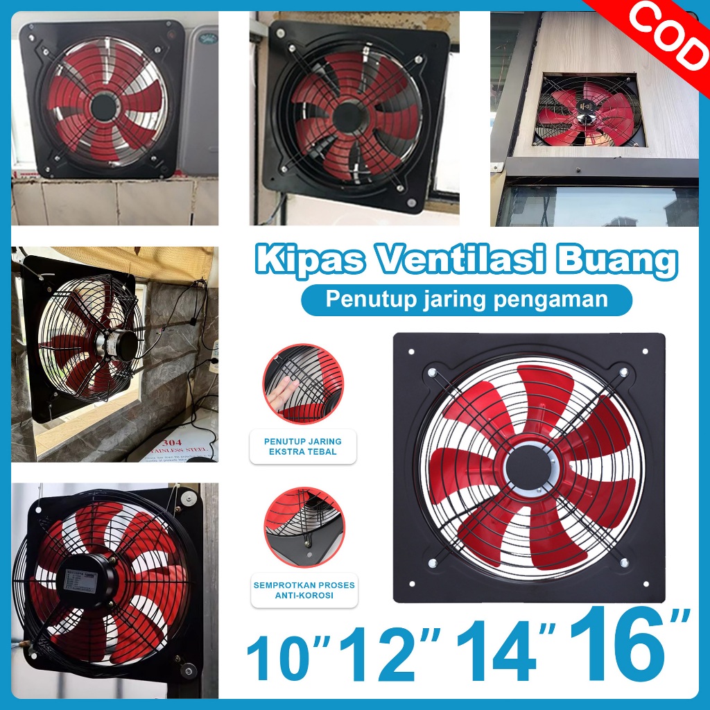 Jual SOKANY Exhaust Fan 10/12/14/16'' Kipas Exhaust Ventilasi Dinding ...