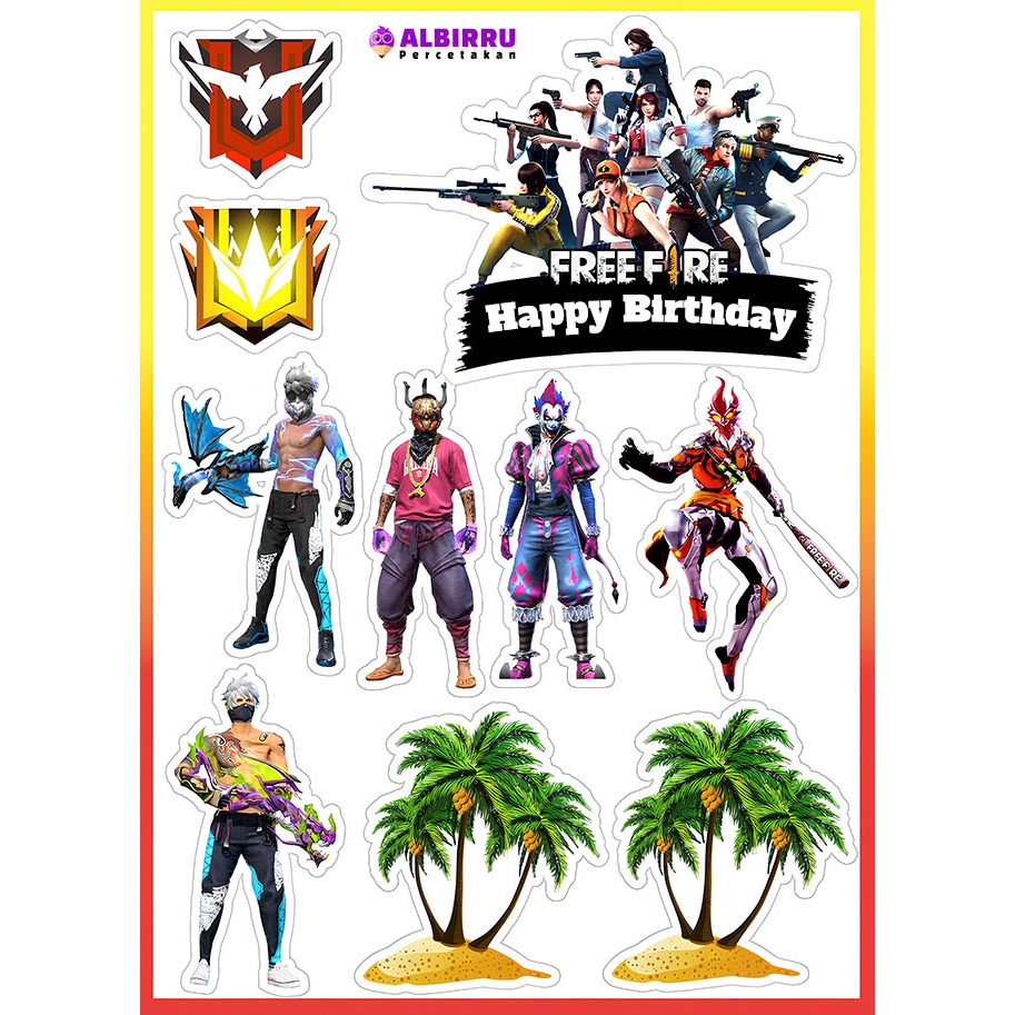 Jual Cetak Topper Free Fire, Topper Kue Ultah Murah | Shopee Indonesia